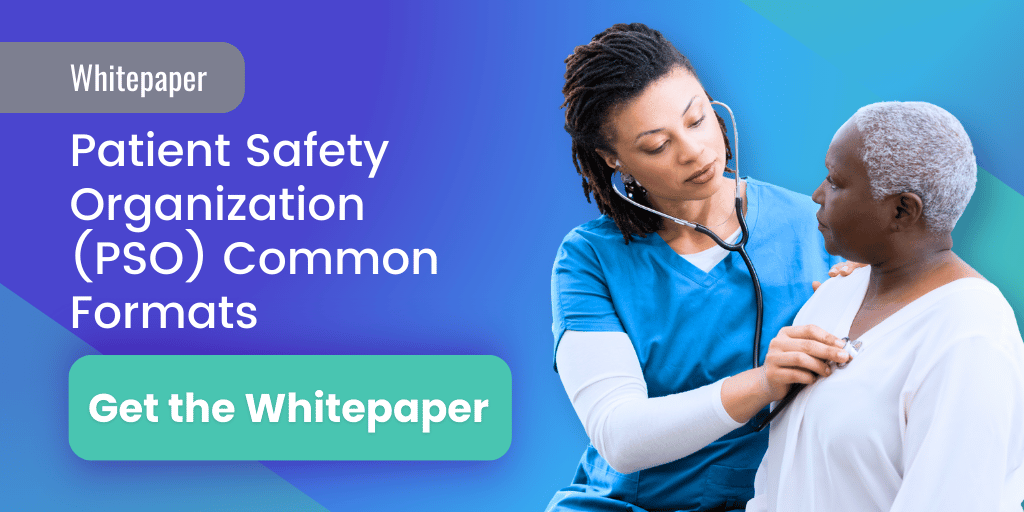 Patient Safety Organization Common Formats Whitepaper